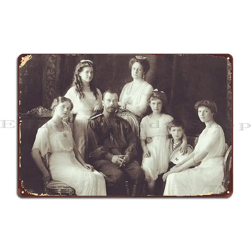 Romanov Family Portrait 1913 Metal Signs Club Custom Pub Wall Decor ...