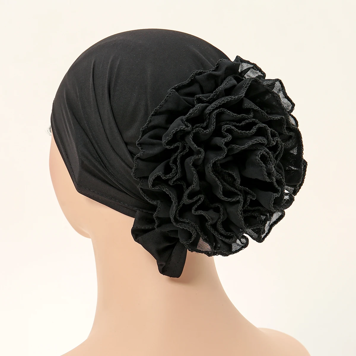 New Muslim Underscarf Women Hijab Caps With Lace Solid Color Flowers ...