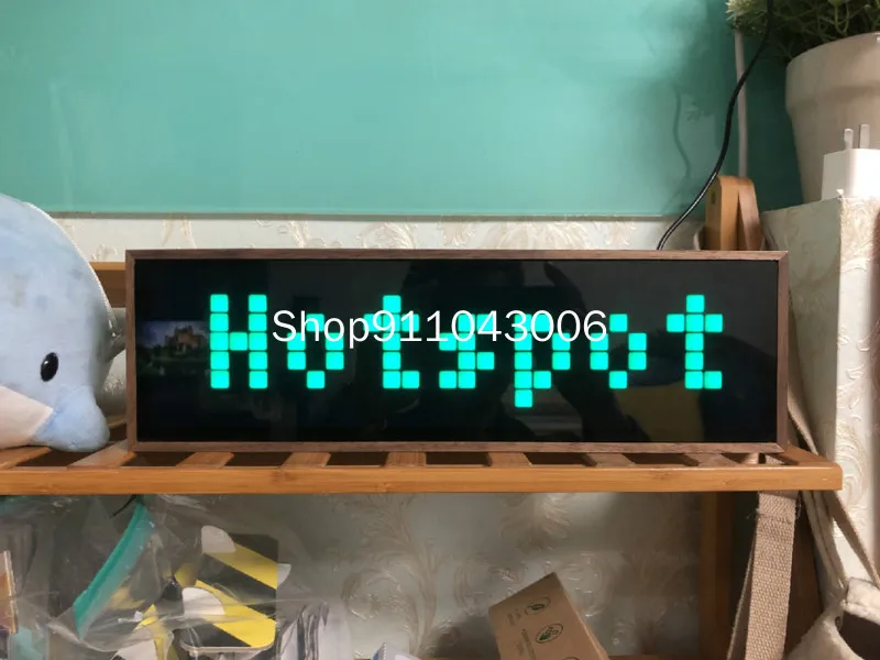 Large-Screen-Awtrix-2-x-Pixel-Clock-Walnut-Shell-Handmade-Custom-Kit ...