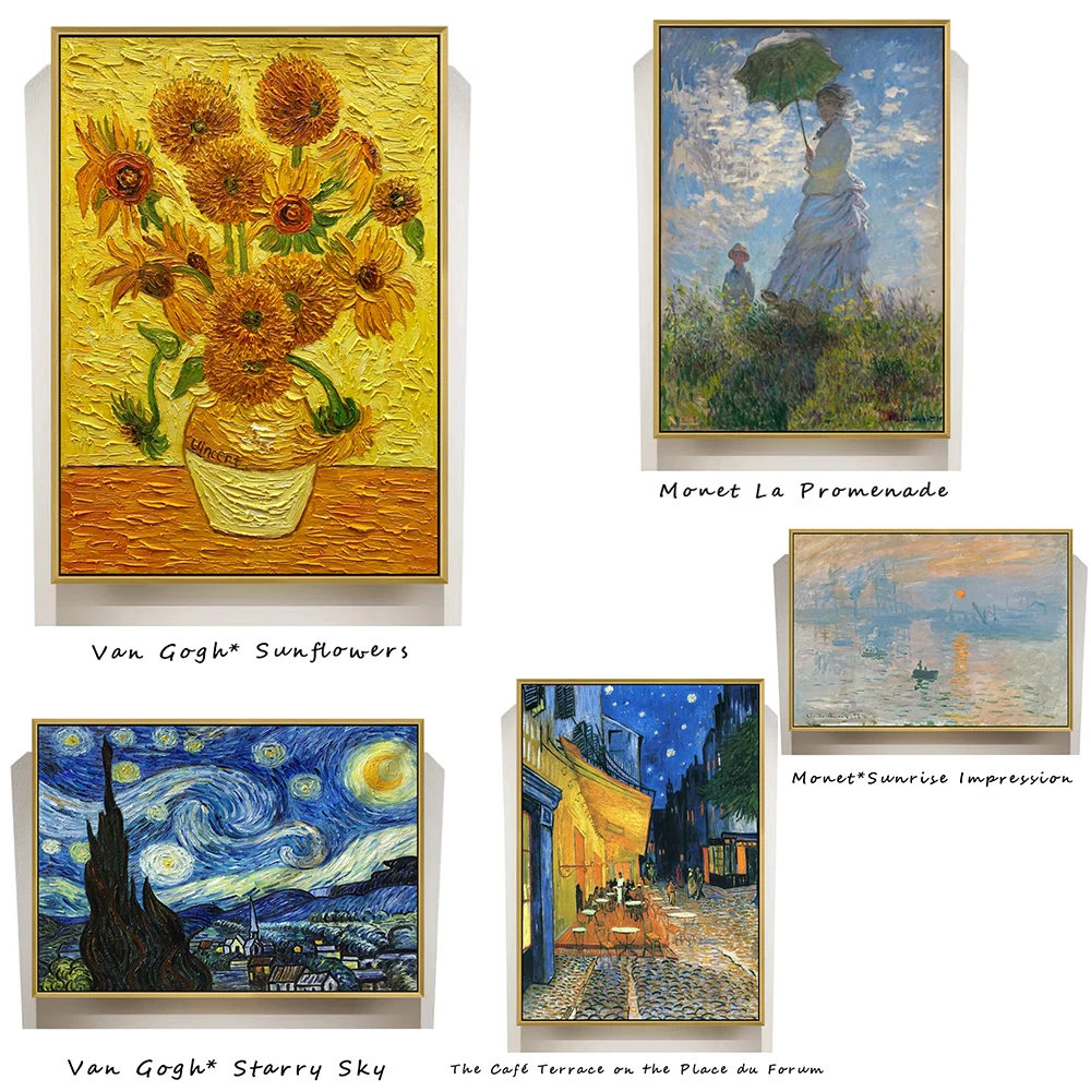 Hot-100-Handmade-Modern-Van-Gogh-Monet-Famous-Paintings-Oil-Painting-on ...