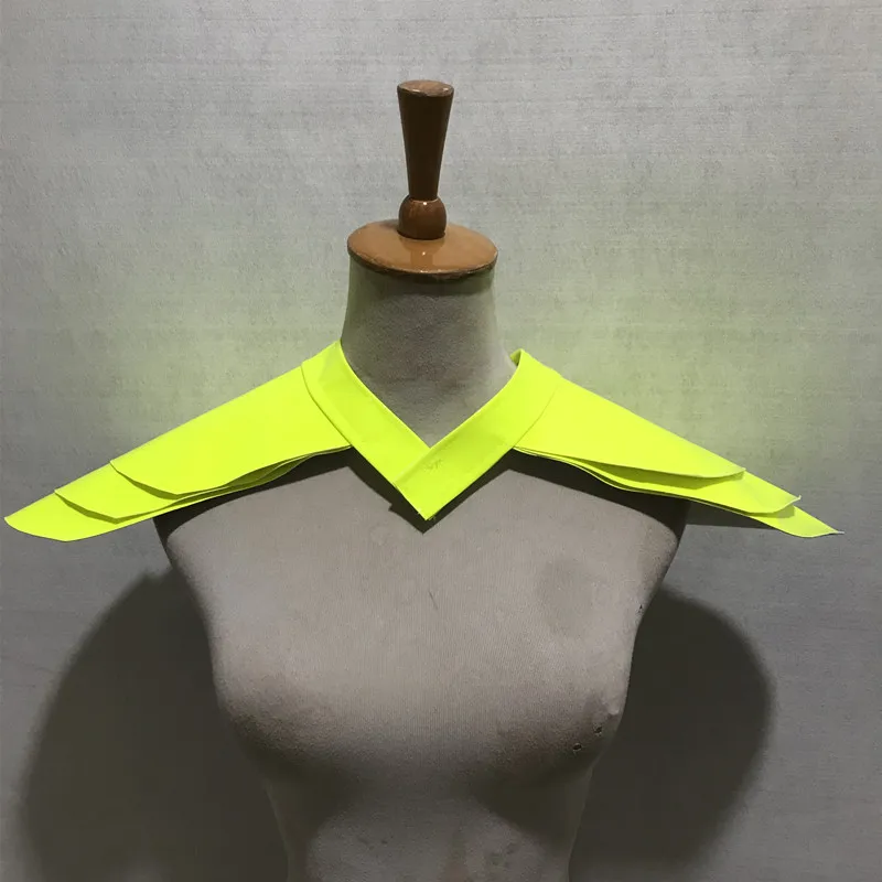 Silver-Shoulder-Pads-Vest-Fluorescent-Yellow-Flying-Shoulder-Armor ...