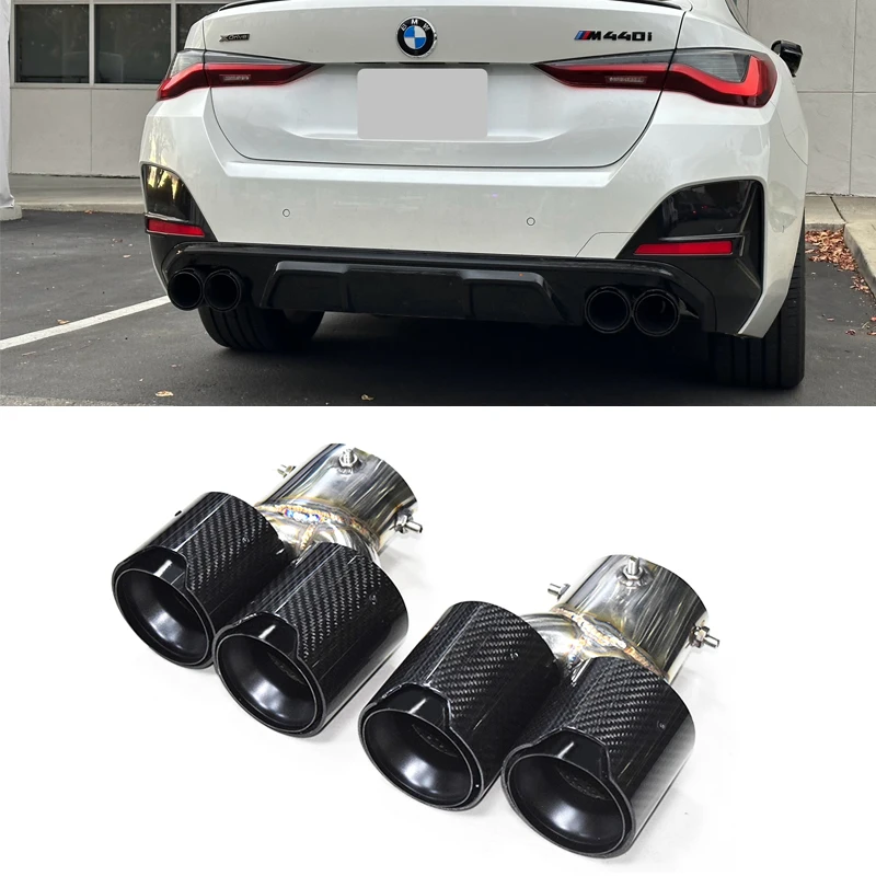 Car-Quad-Exhaust-Tip-For-BMW-G22-G23-G26-M440i-2021-Dual-M-Performance ...