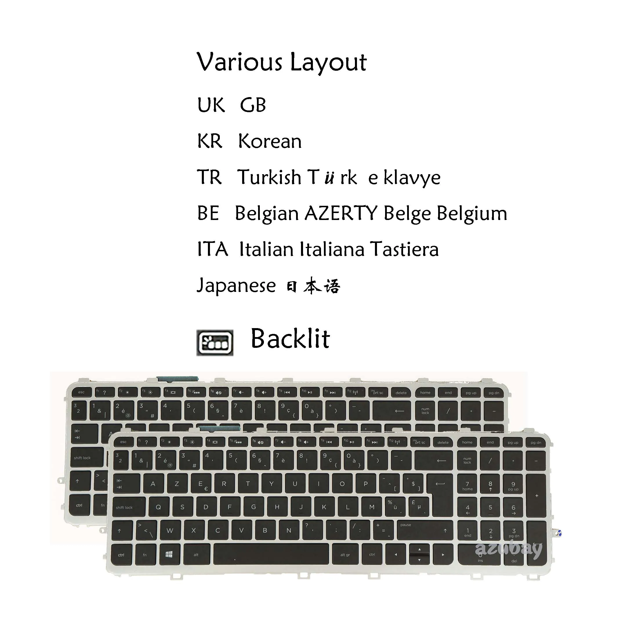 Teclado retroiluminado para ordenador portátil HP Envy m7-j m7-j000 15 ...