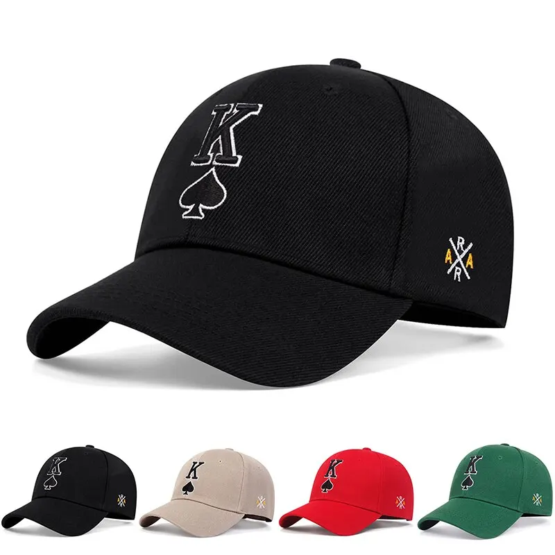 Fashion-Poker-K-Letter-Embroidery-Hip-hop-Hats-Outdoor-Adjustable ...