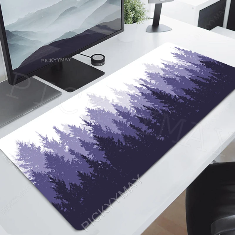Large-Gaming-Mousepads-Forest-Mouse-Pad-Computer-Mousepad-Trees-Purple ...