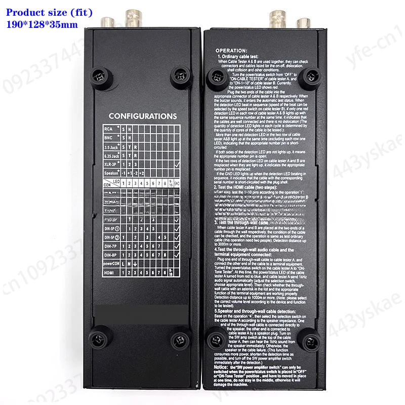 CT-78-separate-multi-function-line-tester-XLR-signal-line-tester-HDMI ...