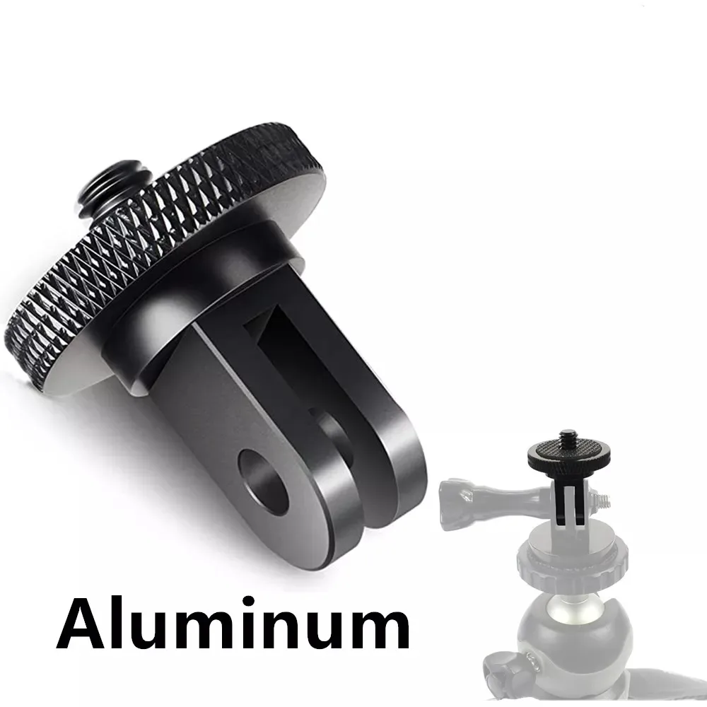Aluminum Alloy 1/4 inch Mini Tripod Adapter Mount for GoPro Hero 8 7 6 ...
