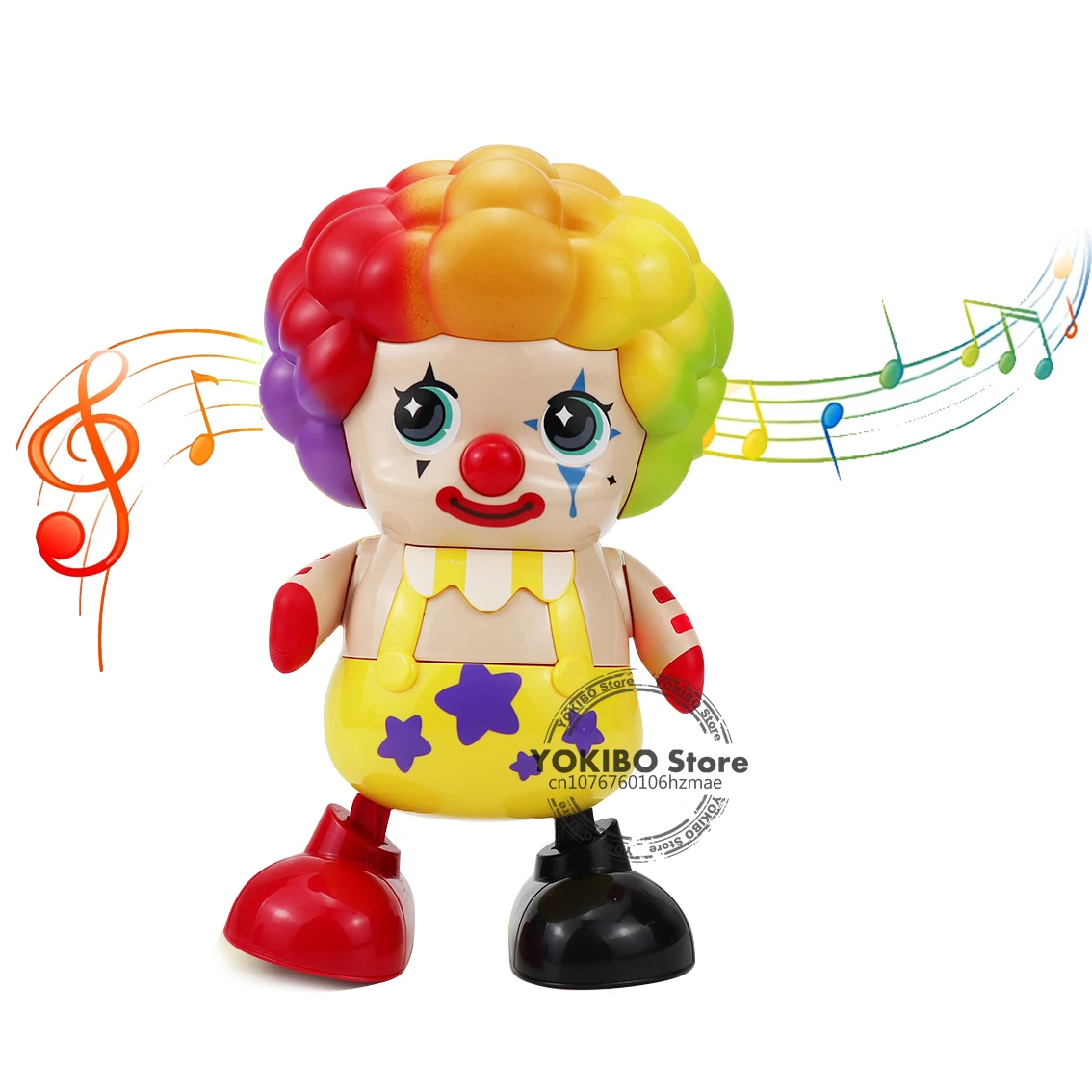 Baby-Musical-Clown-Toy-Dancing-Walking-Clown-Toys-Interactive-Action ...