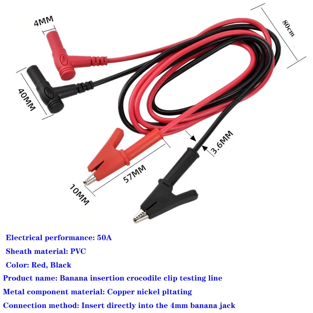1-Pair-10A-Alligator-Clip-to-Banana-Plug-Test-Cable-Lead-Connector-Dual ...