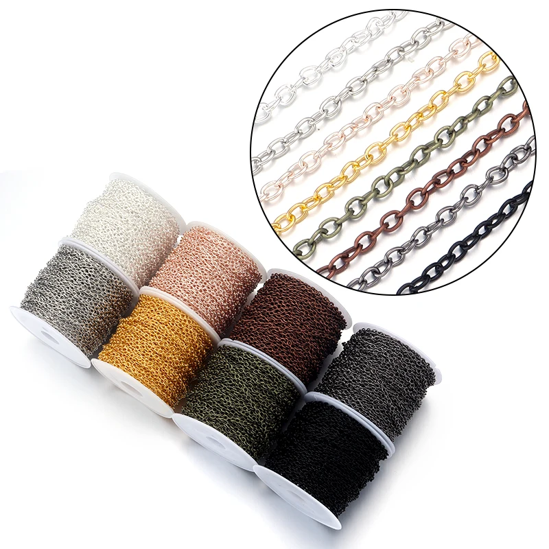 5-10yards-roll-Iron-Link-Chains-Metal-Cross-Chains-Bulk-Cable-Chain ...