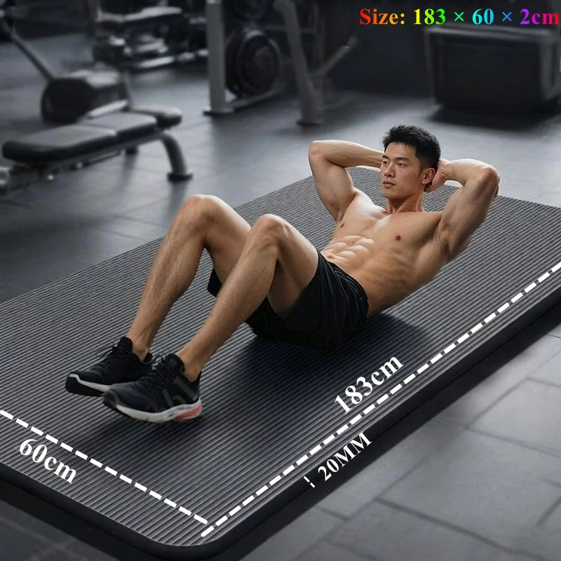 20MM 183×60cmThick Yoga Mats Anti-slip Sport Fitness Mat Blanket for ...