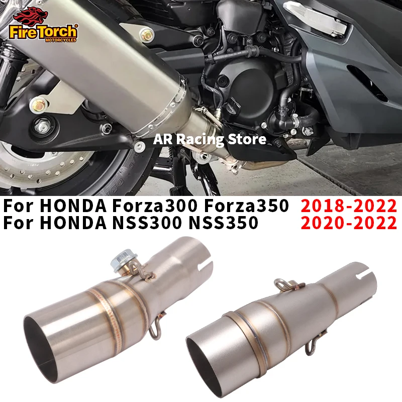 Escape-da-motocicleta-Mid-Pipe-Connect-silencioso-de-50-8mm-Honda ...