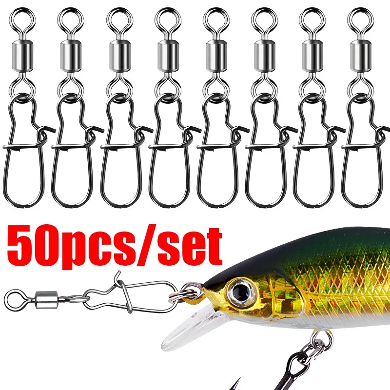 Stainless-Steel-Fishing-Connector-Pin-Bearing-Rolling-Swivel-Snap-Pins ...