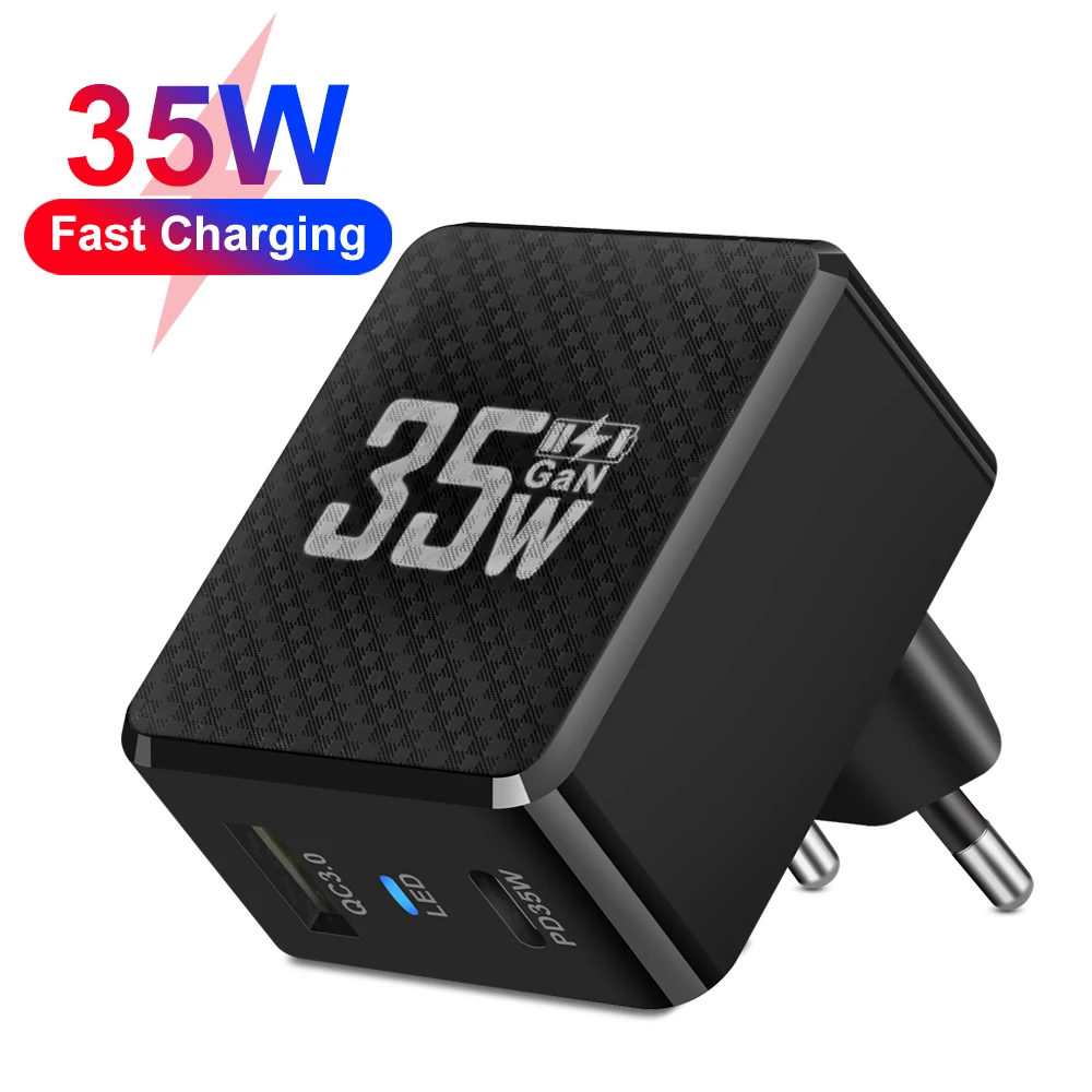 35W GaN USB Type C Charger Phone Fast Charging QC3.0 PD3.0 Charge ...