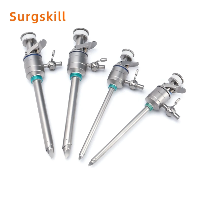 Medical Laparoscopic Trocars, Reusable Puncture Cannula Press Type With ...
