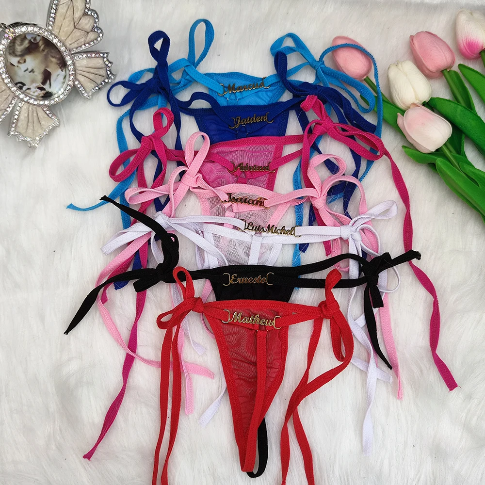 Tanga-con-letras-personalizadas-para-mujer-ropa-interior-Sexy-con-nombre-nudo-de-lazo-cadena ...