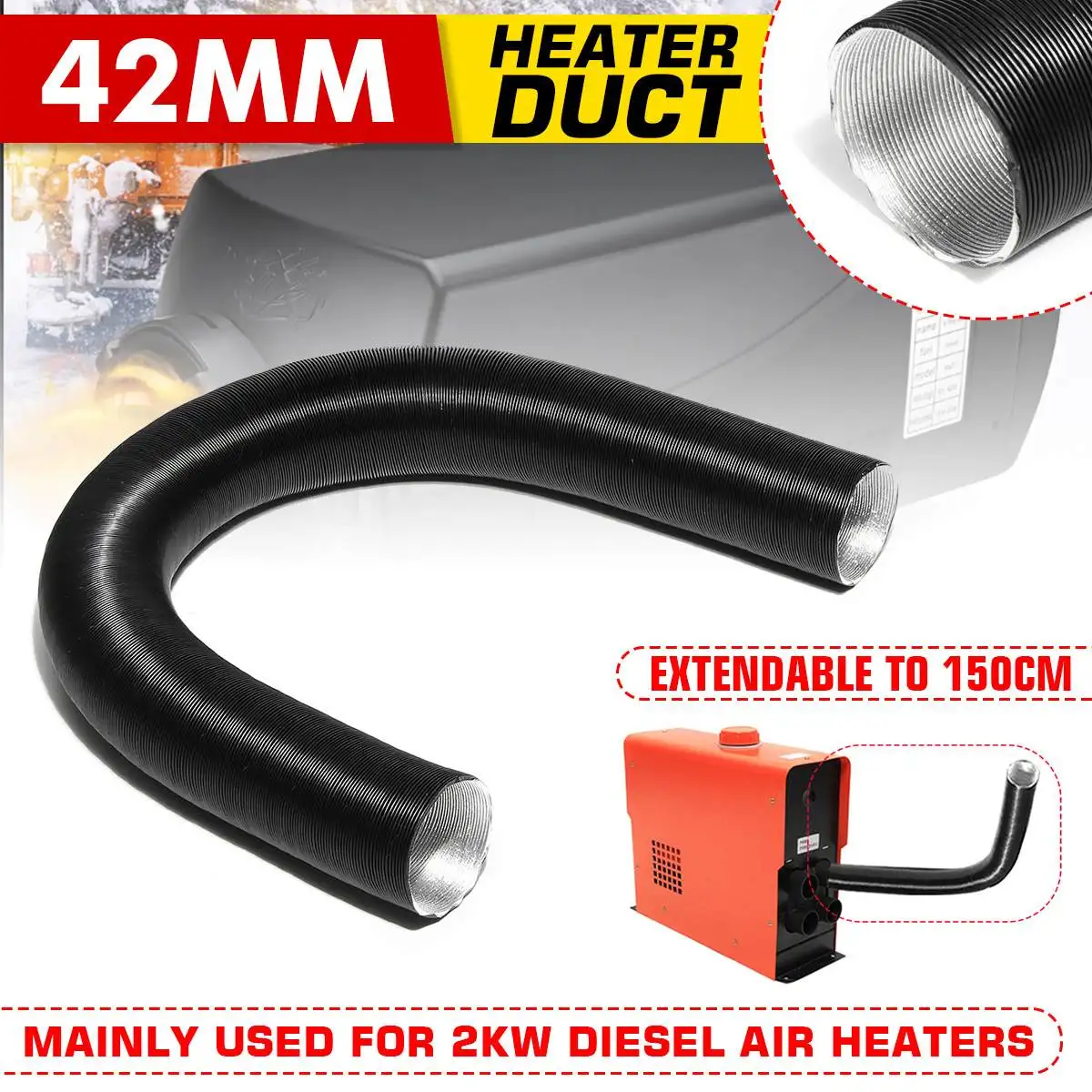1pc-150cm-42mm-Air-Diesel-Parking-Heater-Ducting-Pipe-Universal-For-Car ...