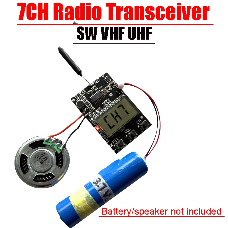 SW-VHF-UHF-7CH-Radio-Transceiver-Receiver-Transmitter-Circuit-Board ...