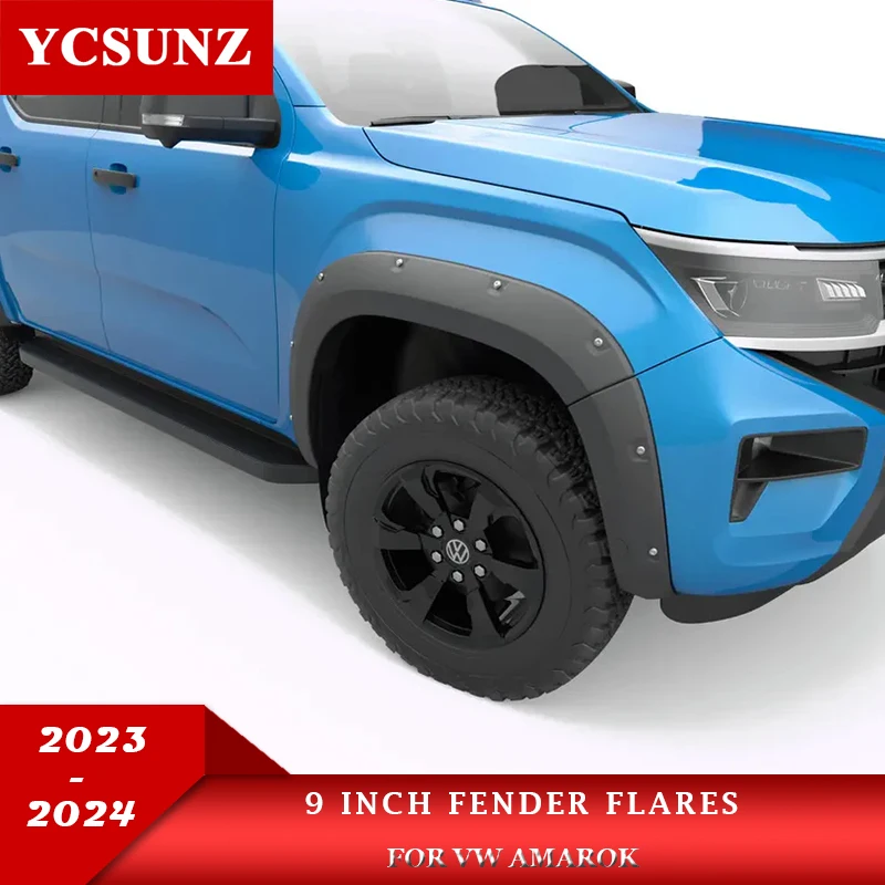 9-inch-Wheel-Arch-Fender-Flares-With-Nuts-Mudguards-For-VW-Amarok-2023 ...