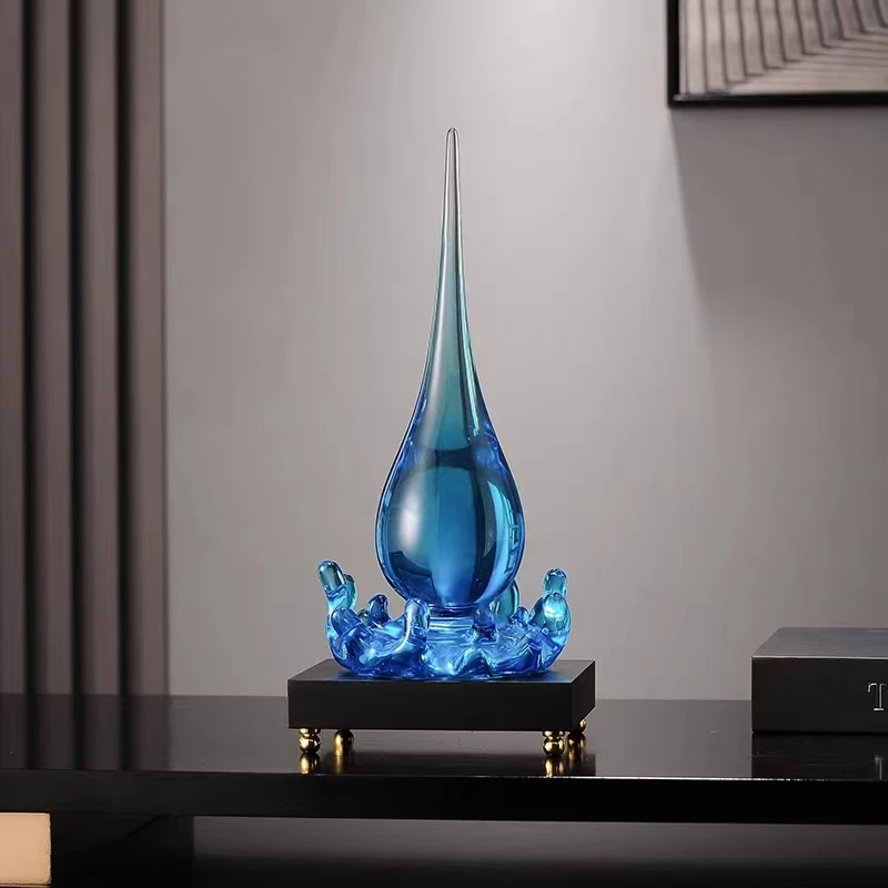 Abstract-Water-Droplet-Sculpture-Luxury-Home-Decor-Interior-Modern-Home ...