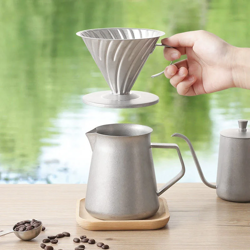 Stainless-steel-Retro-Pour-Over-Coffee-Dripper-Cone-shape-Filter-Coffee ...