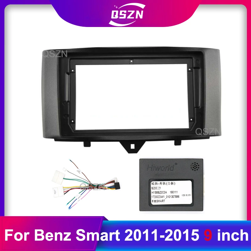 Car Stereo 9 inch Big Screen 2Din Fascia Frame For Benz Smart Fortwo ...
