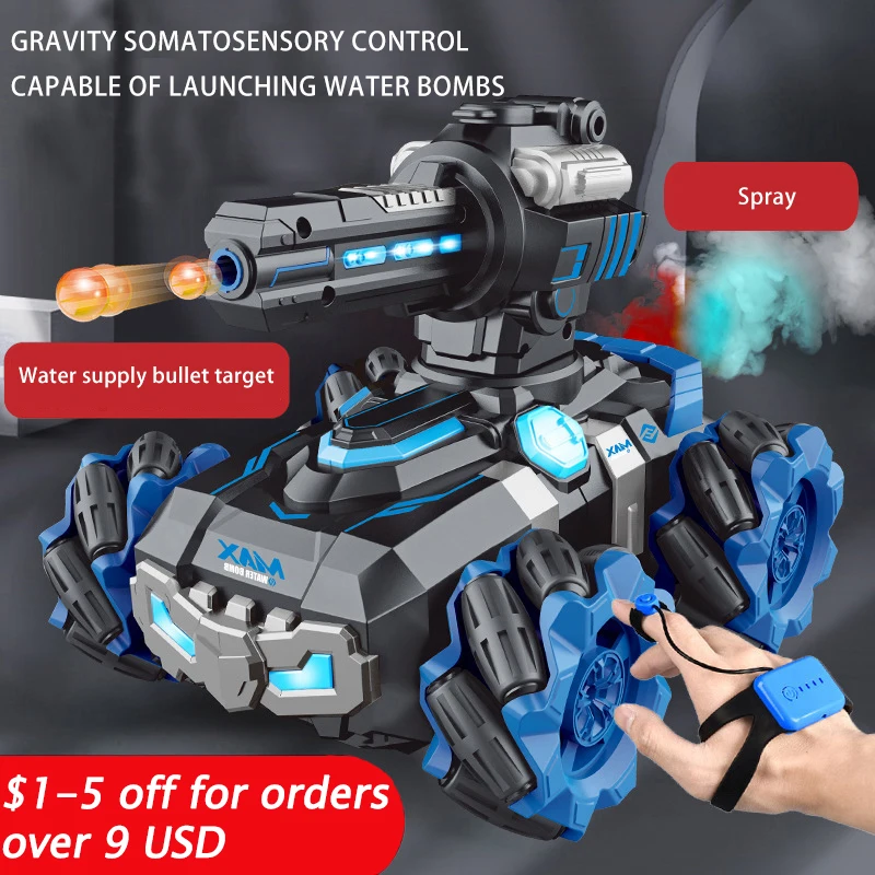 Remote-Control-Tank-for-Children-Water-Bomb-Tank-Toy-Electric-Gesture ...