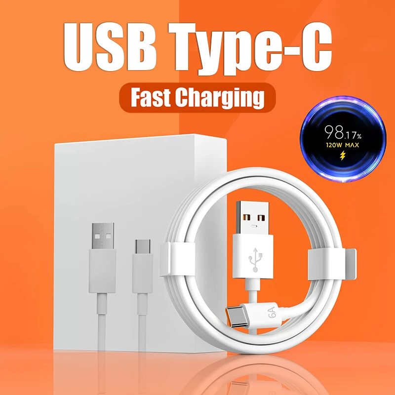 For-Xiaomi-6A-USB-Type-C-Cable-Charger-120W-Fast-Charge-For-Redmi-Note ...