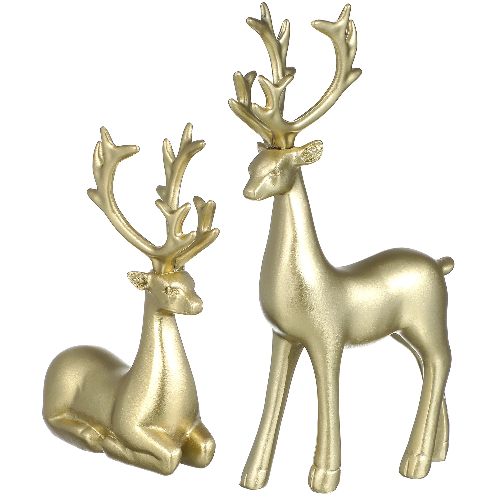 2-Pcs-Christmas-Golden-Elk-Ornament-Office-Animal-Ornaments-Silver ...