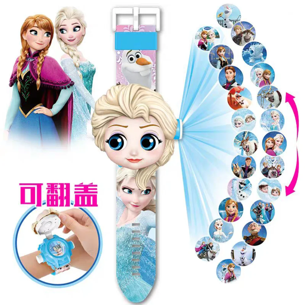 Disney-Frozen-Spiderman-Car-Projection-Children-Watch-Toy-for-Boy-Girl ...
