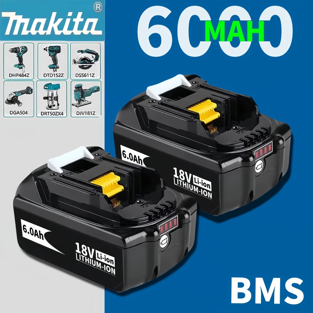 For-18V-Makita-6000mAh-Rechargeable-Battery-18650-Lithium-ion-Cell-Suitable-For-Makita-Power ...