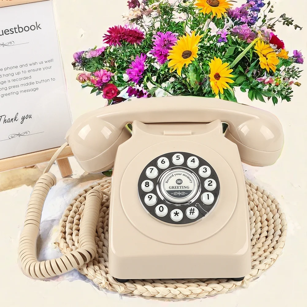 Wedding-Beige-Audio-Guest-Book-Telephone-Audio-Guestbook-Phone-For ...