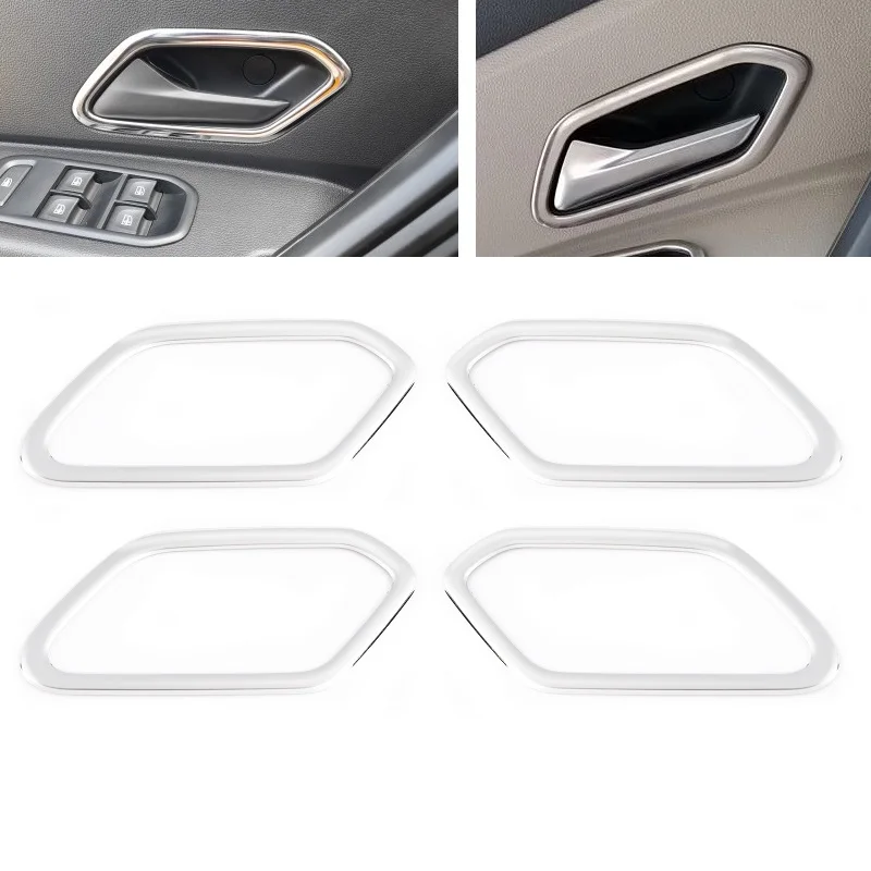 4Pcs-Stainless-Steel-Interior-Inner-Door-Handle-Cover-Frame-Trim-For ...