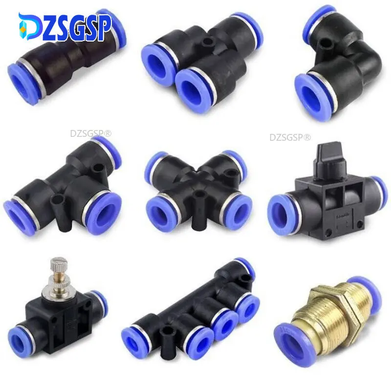 DZSGSP 1PC Pneumatic Fittings 4/6/8/10/12/16Mm Compressor Accessories ...