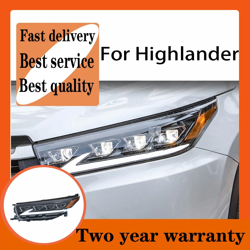Headlight-for-Toyota-Highlander-2018-2021-LED-DRL-Dual-Beam-Lens-LED ...