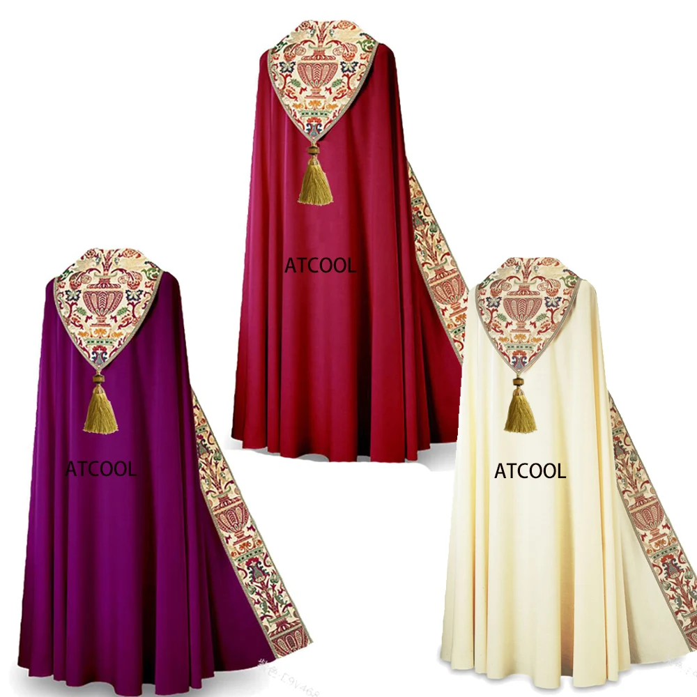 Digitale-Print-Middeleeuwse-Retro-Kerk-Sjaal-Mantel-Voor-Man-Priest ...