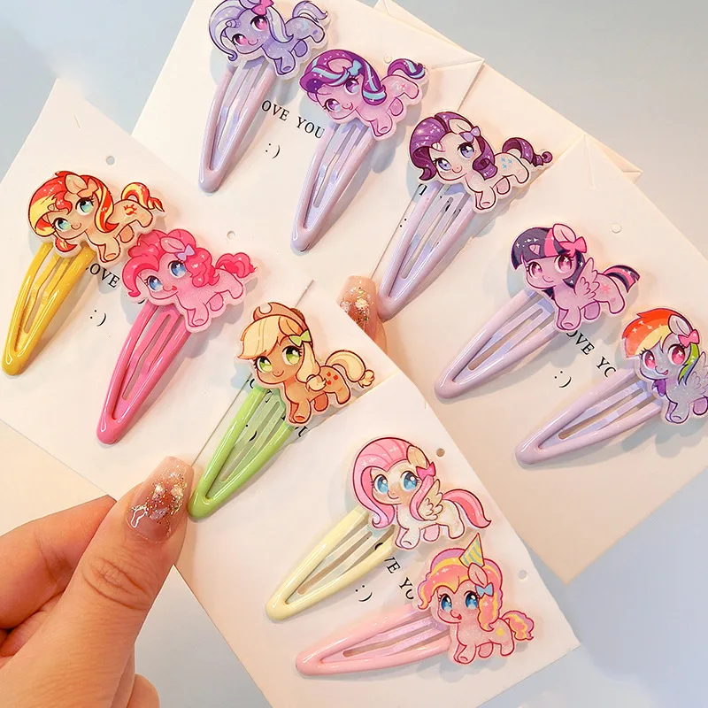 2Pcs-Cartoon-My-Little-Pony-Hair-Clip-Pinkie-Pie-Fluttershy-Rainbow ...