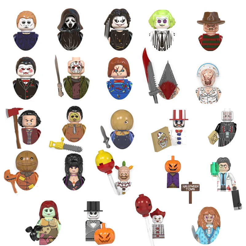 Horror Freddy Jason Zombie Walking Dead Pinhead Halloween Building ...