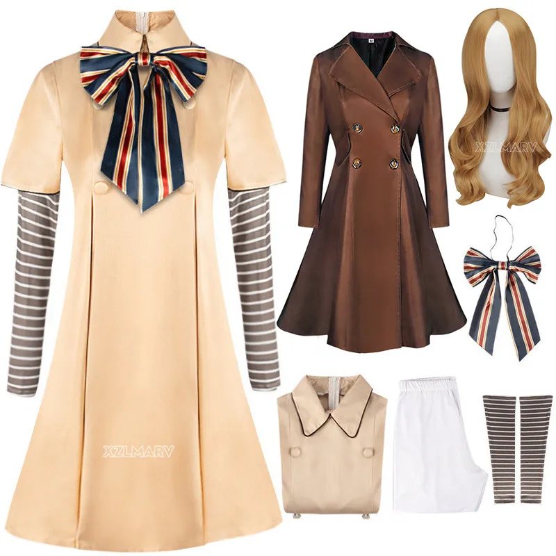 M3GAN Cosplay Costume Wig Megan Dress AI Doll Robots Dress Top Socks ...