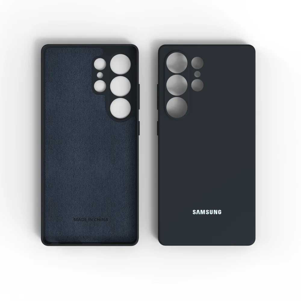 Silky Silicone Soft-Touch Protective Phone Case Cover for S22 (Blue)