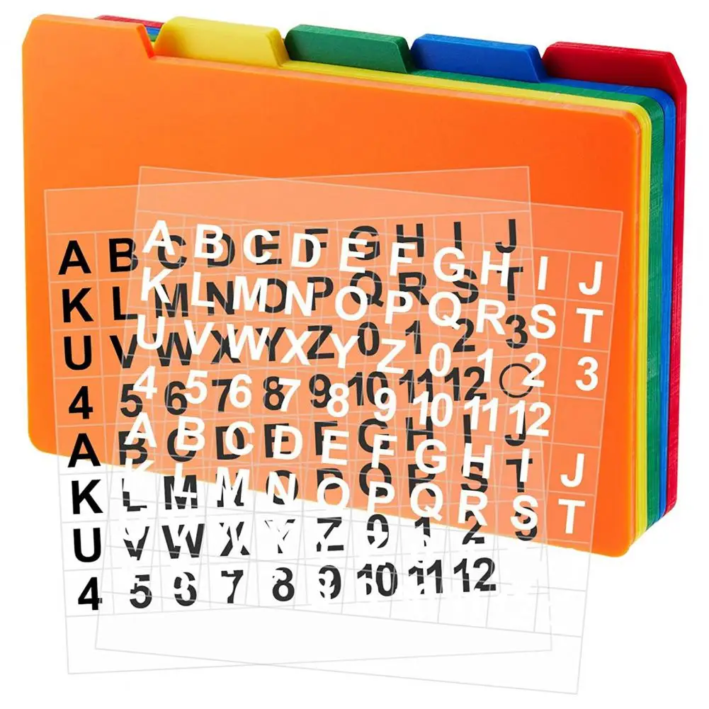 Index-Card-Guide-Set-Self-Adhesive-Number-Alphabet-Sticker-File ...