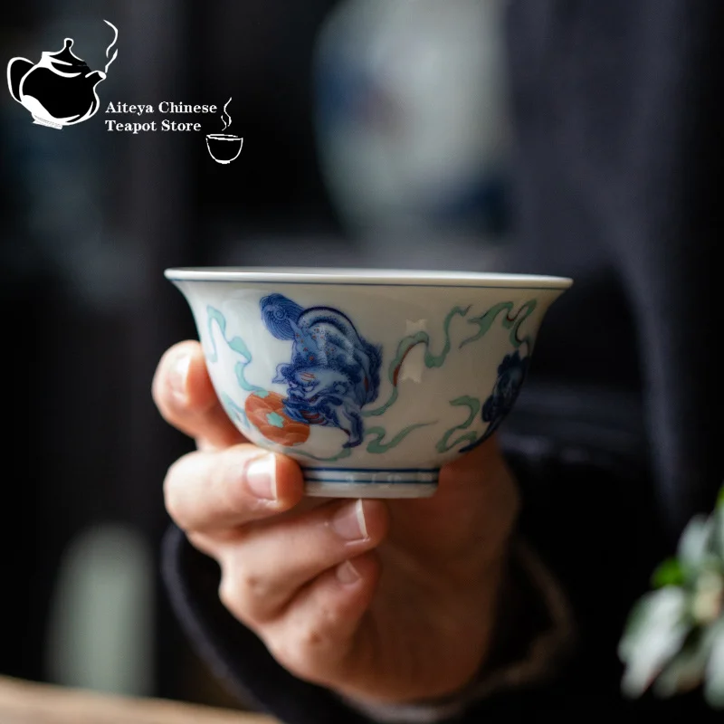 Antique-Blue-and-White-Tea-Cups-Household-Large-Master-Cups-Pressure ...