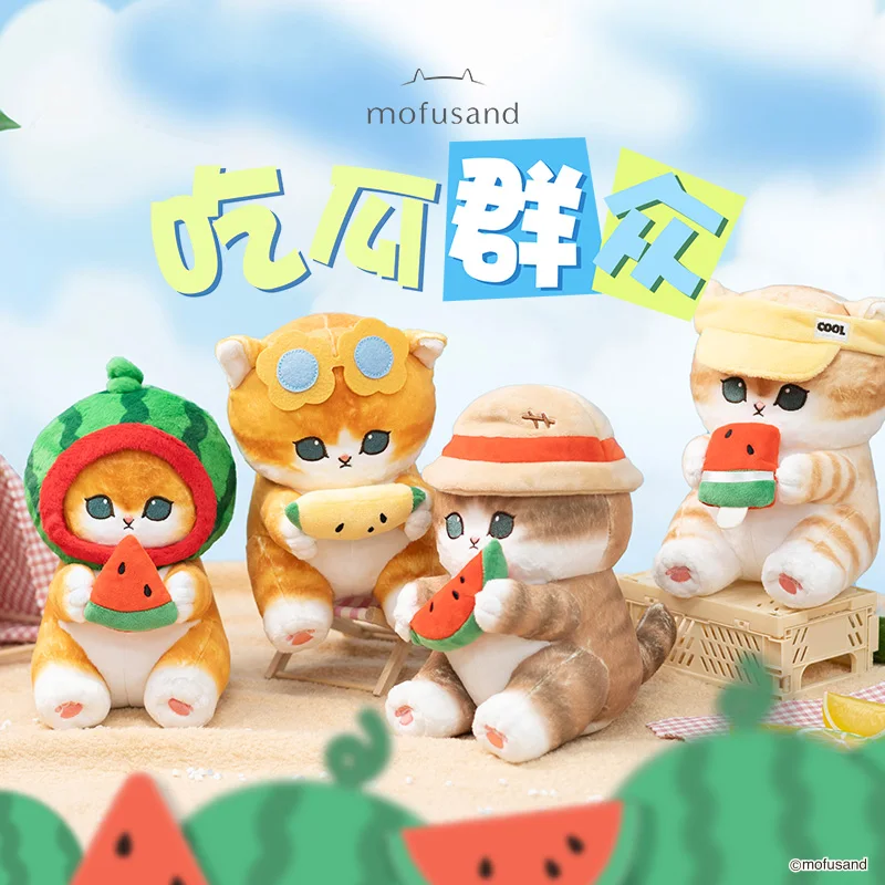 Original-Youyou-Mofusand-Shark-Cat-Stuffed-Plush-Doll-Watermelon-Series ...