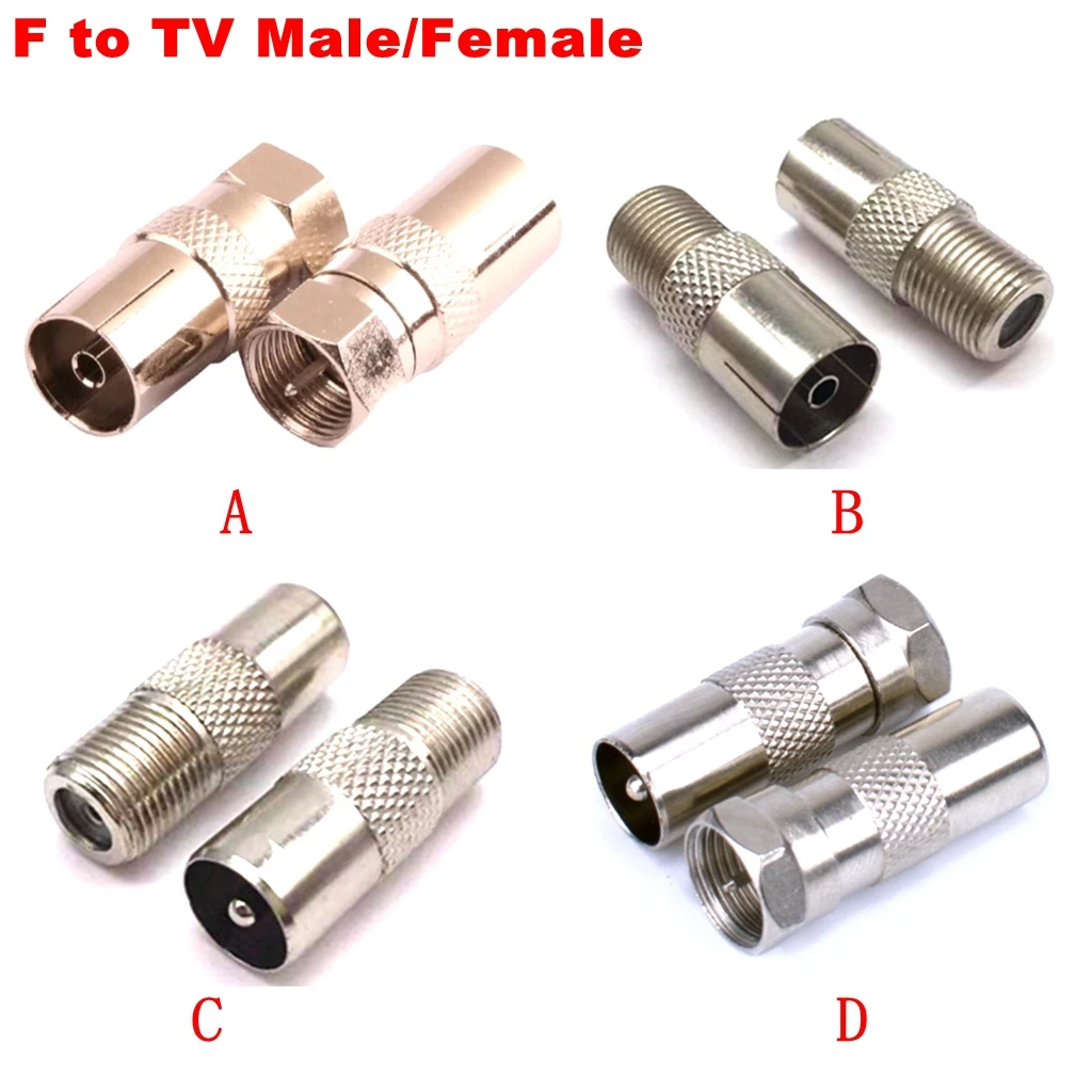 Conector-macho-y-hembra-para-TV-F-a-IEC-PAL-DVB-T-convertidor-de-prueba ...