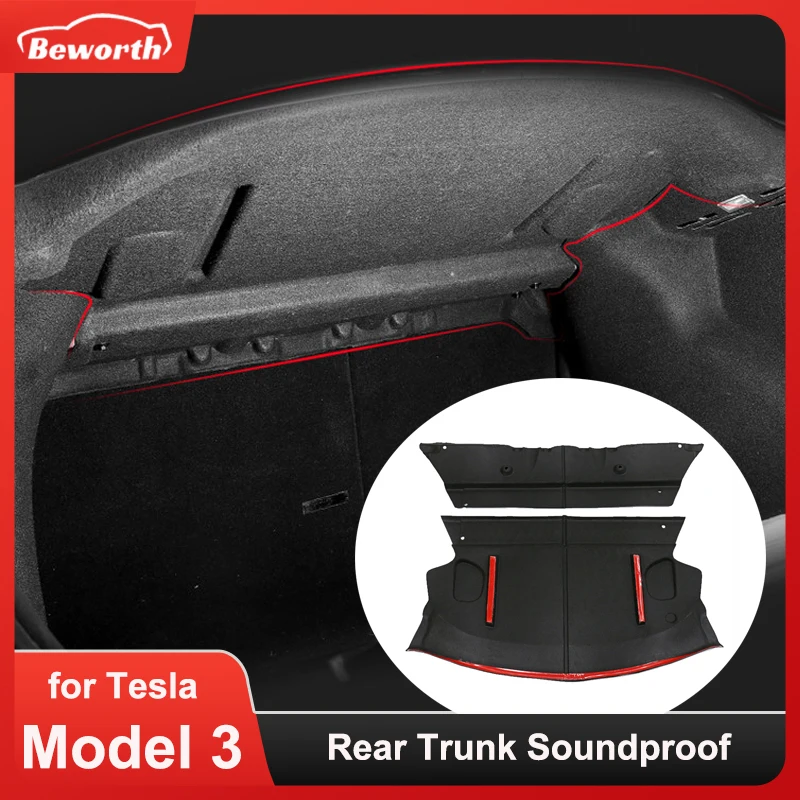 Model3 Tronco Traseiro Soundproof Para Tesla Model 3 2017 2023 2022 Som ...