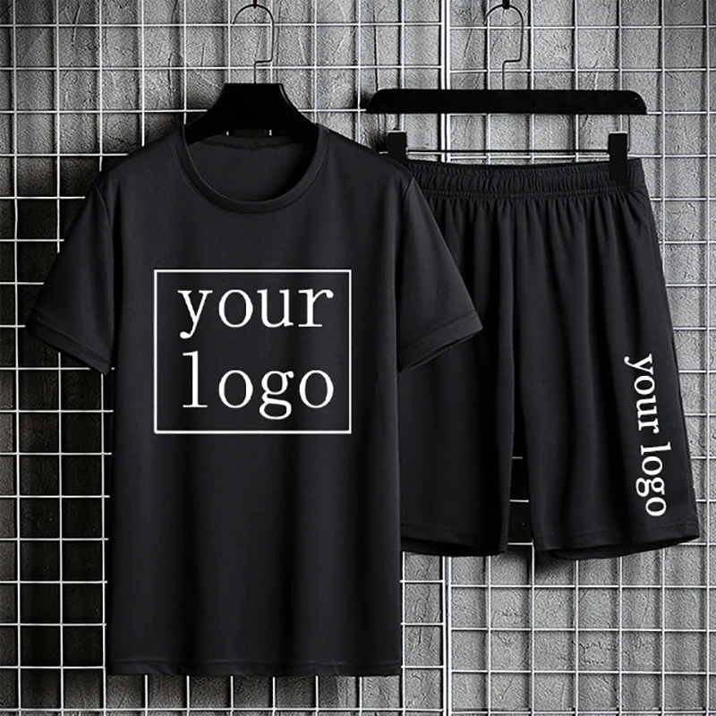Men-s-Set-Custom-Brand-Your-Logo-Short-Sleeve-Printing-T-Shirts-Shorts ...