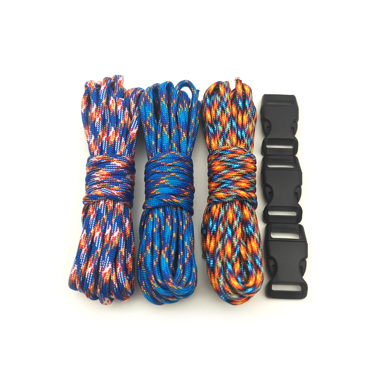 3pcs 3m paracord and 3 buckles multi-functional outdoor paracord ...