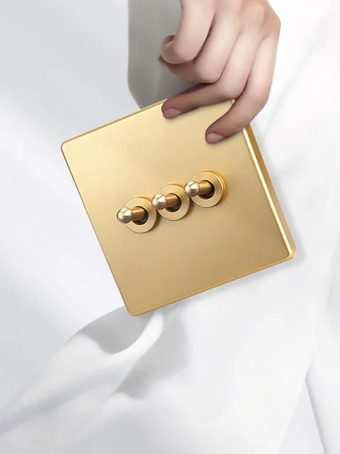 Two Way Light Switch Lever Toggle Switch Night Light Gold Light Switch