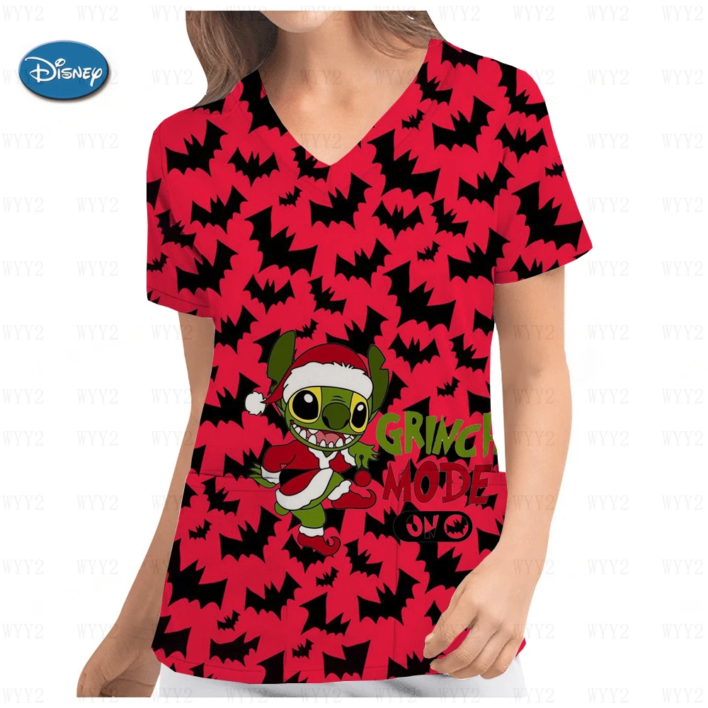 Camiseta-verde-oscuro-con-estampado-de-Disney-Imp-para-mujer-uniforme ...