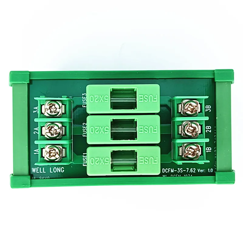 DIN Rail Mount 3 Channel Fuse Interface Module, Fuse holder, For 5x20mm ...